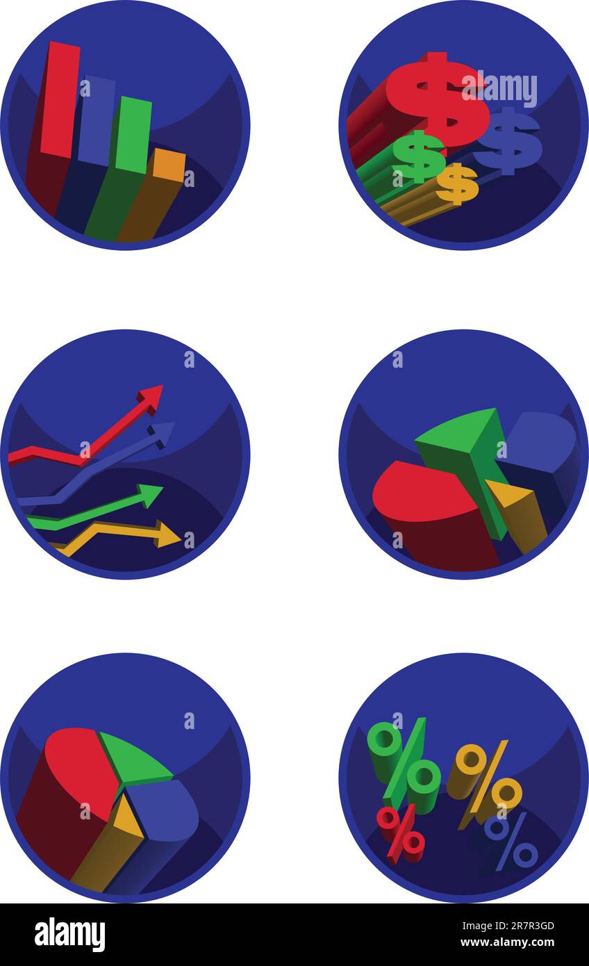 Vector graphic icons isolated on white background Stock Vector Image ...