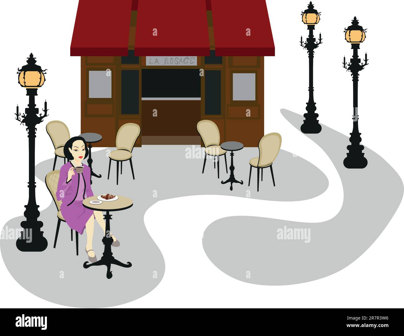 Lantern cafe Stock Vector Images - Alamy