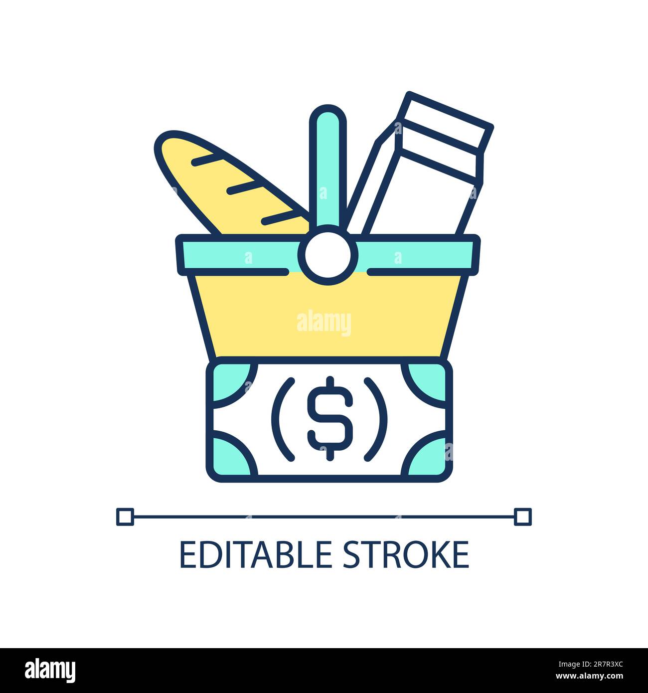 Food prices RGB color icon Stock Vector Image & Art - Alamy