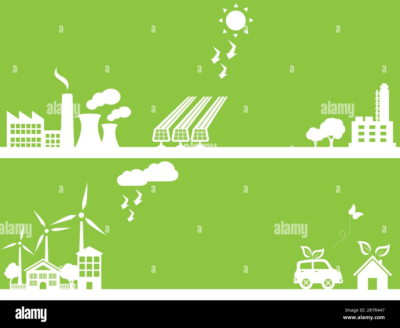 Environment friendly building Stock Vector Images - Alamy