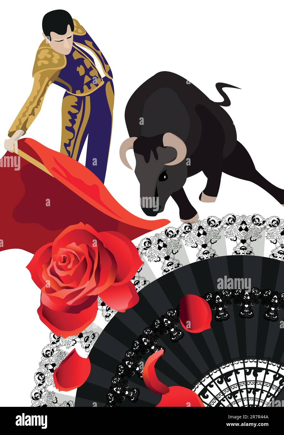 Traditional bull fighting Stock Vector Images - Alamy