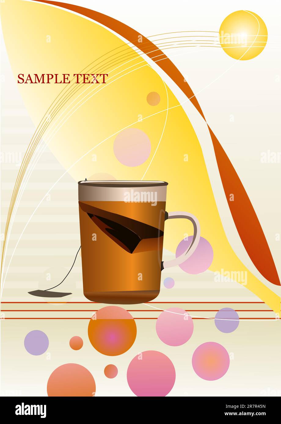 color background with tea vector illustration Stock Vector Image & Art ...