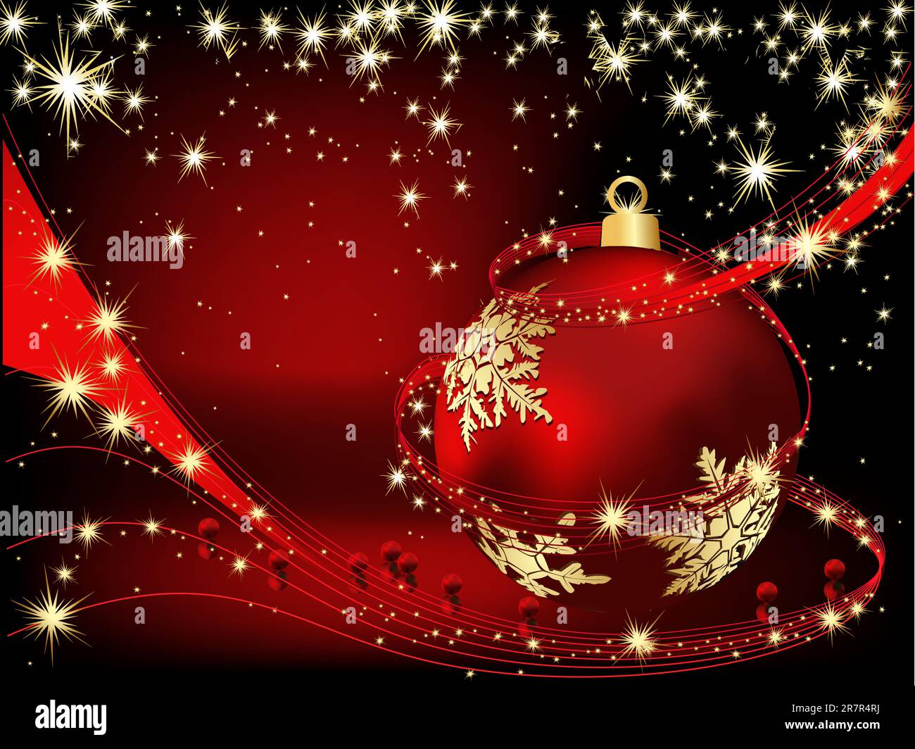 Merry Christmas background gold and red Stock Vector Image & Art - Alamy