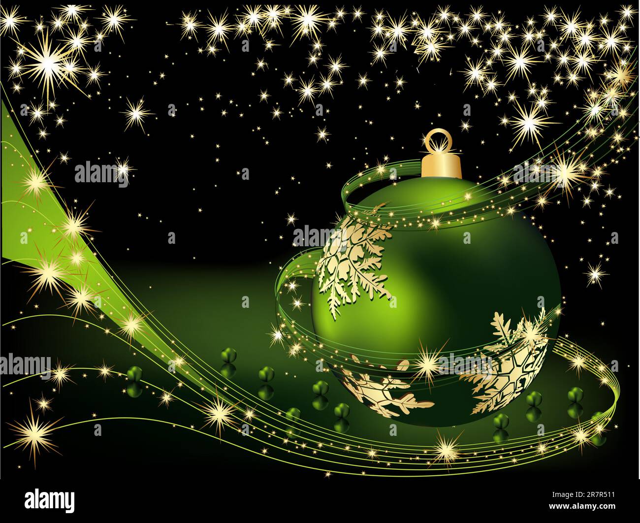Green gradient christmas background Stock Vector Images - Alamy