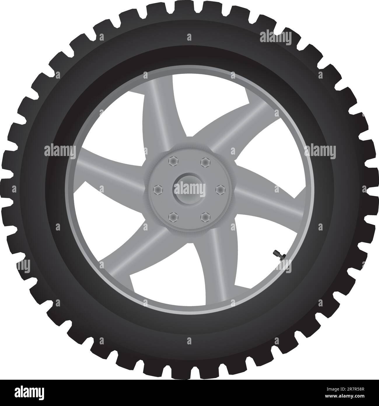 Normal car wheel on a white background - vector illustration Stock ...