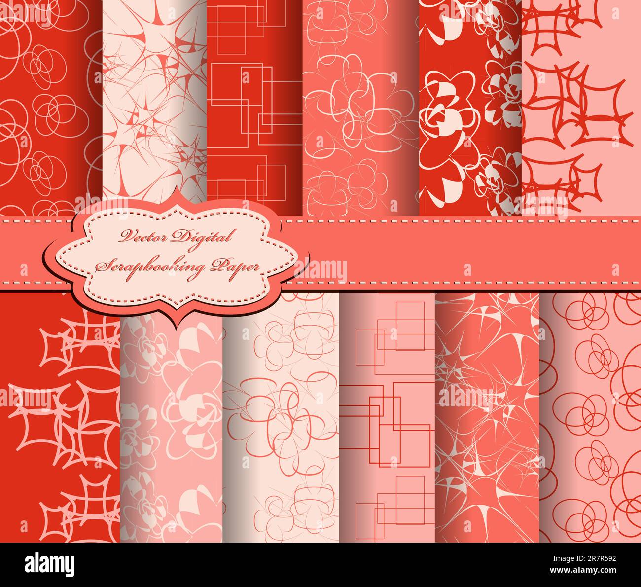 set of flower vector paper for scrapbook Stock Vector Image & Art - Alamy