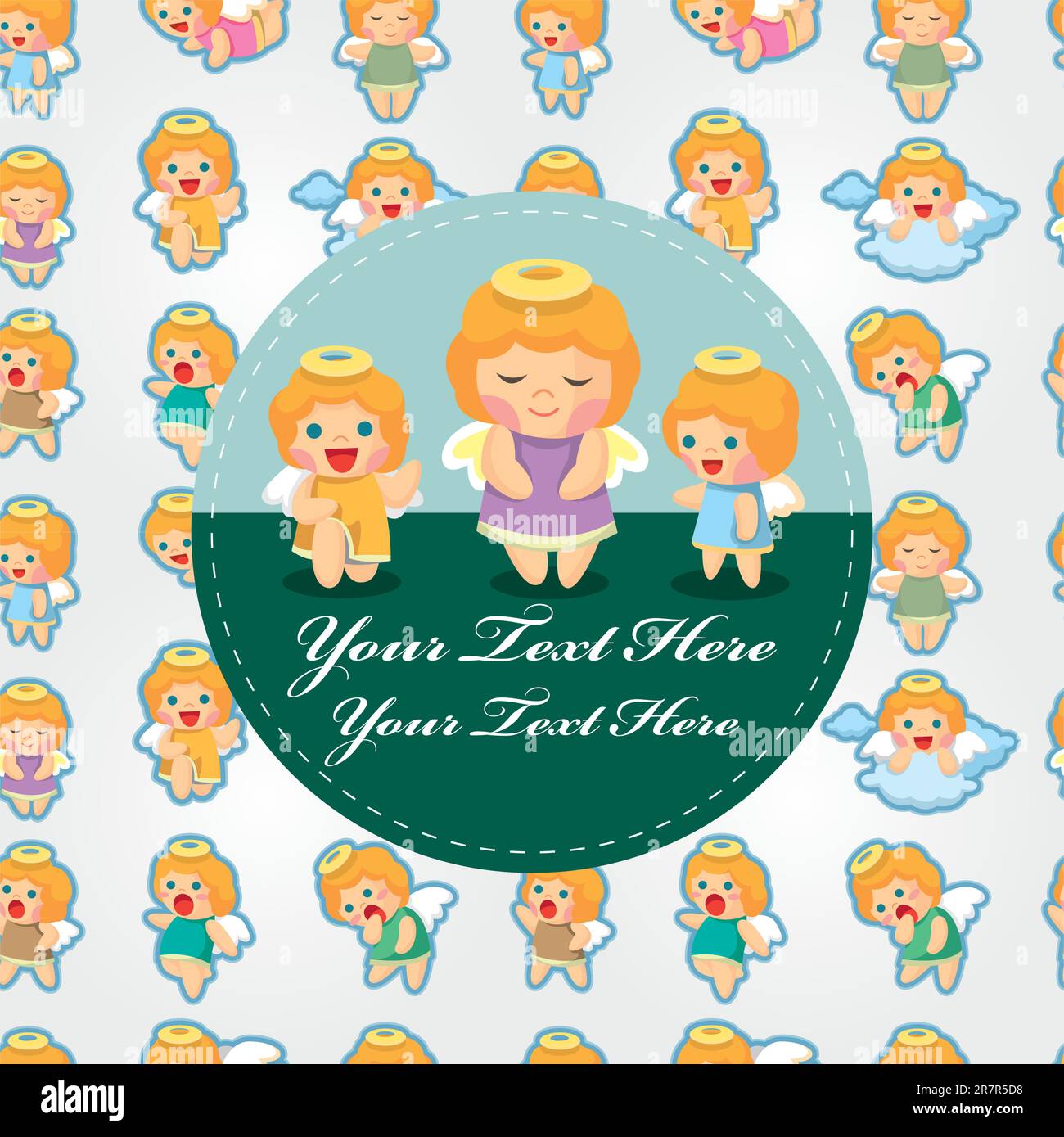 Angel cartoon birthday card hi-res stock photography and images - Alamy