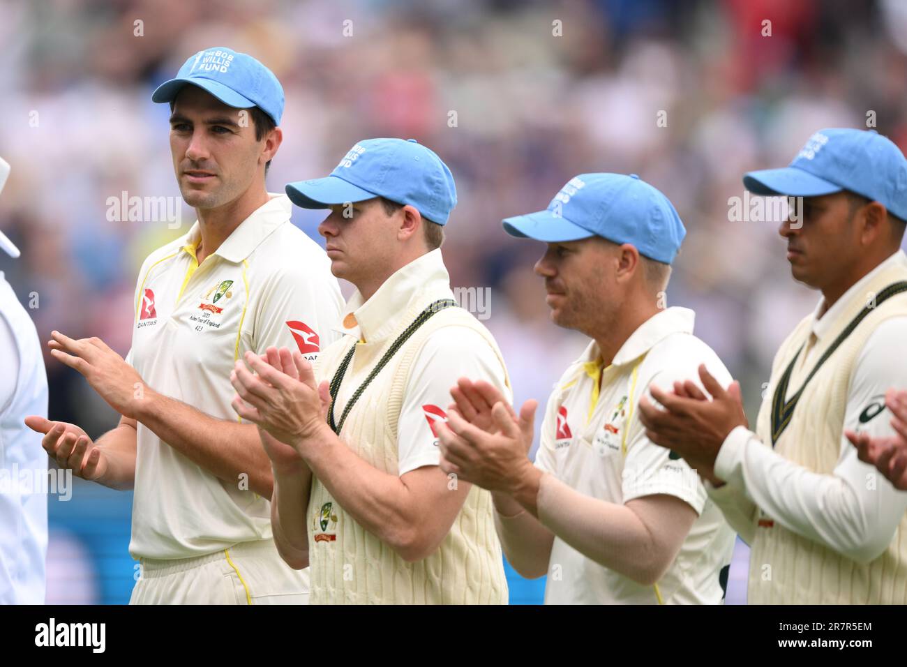 England players wear blue caps on Blue for Bob day in remembrance of ...