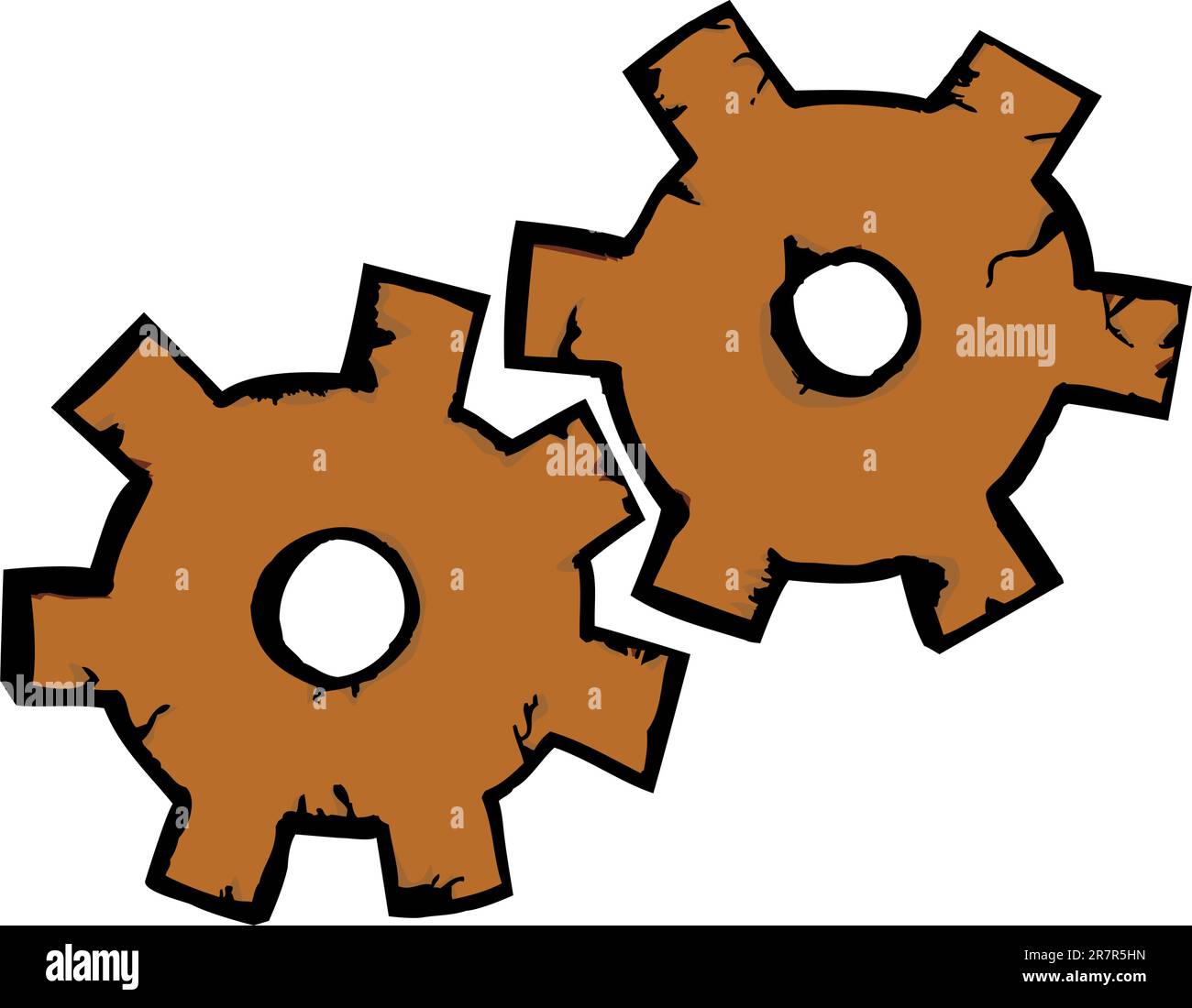 Engineering cog illustration Cut Out Stock Images & Pictures - Alamy