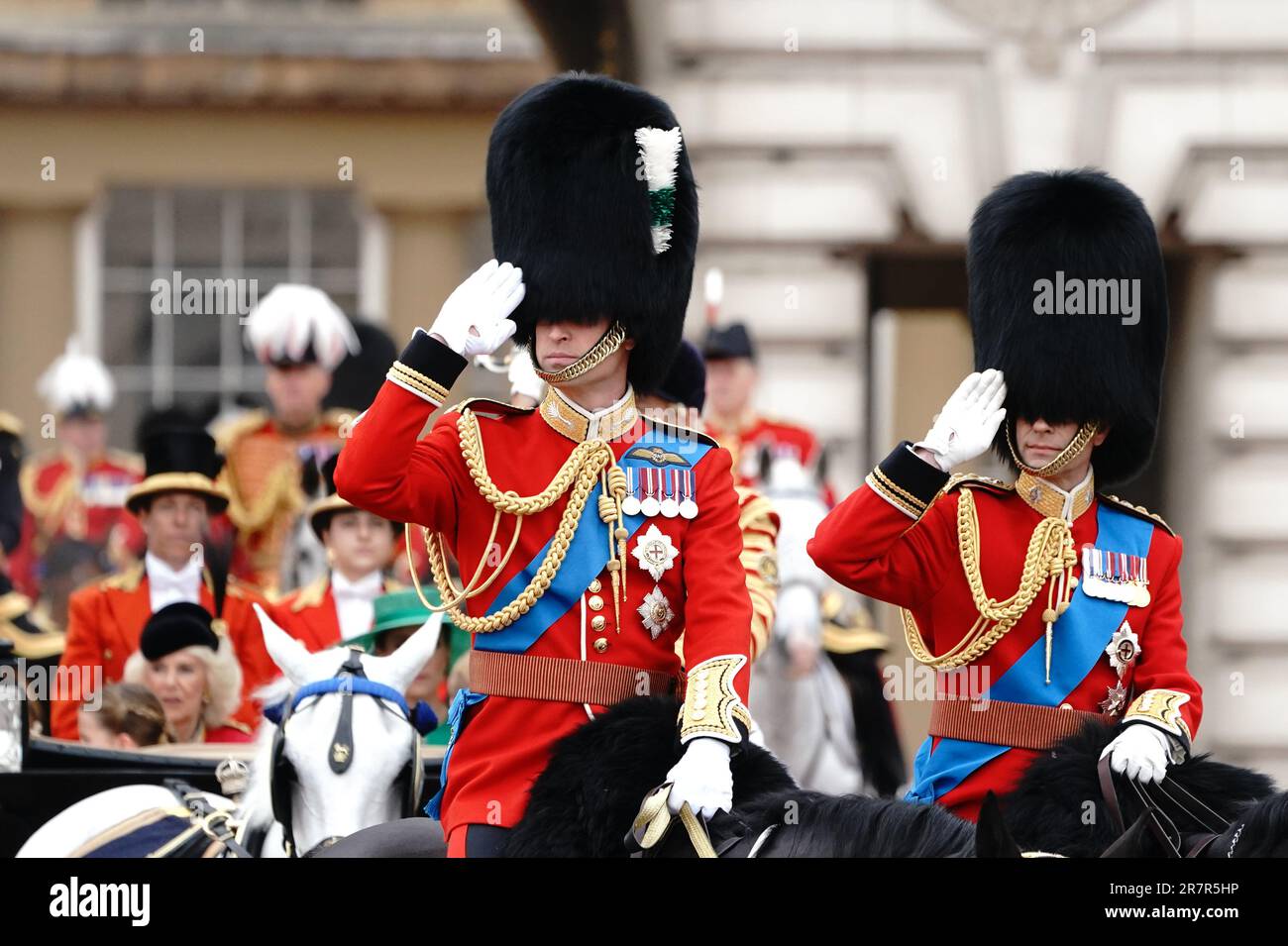 The Prince of Wales (left) and the Duke of Edinburgh salute as they ...