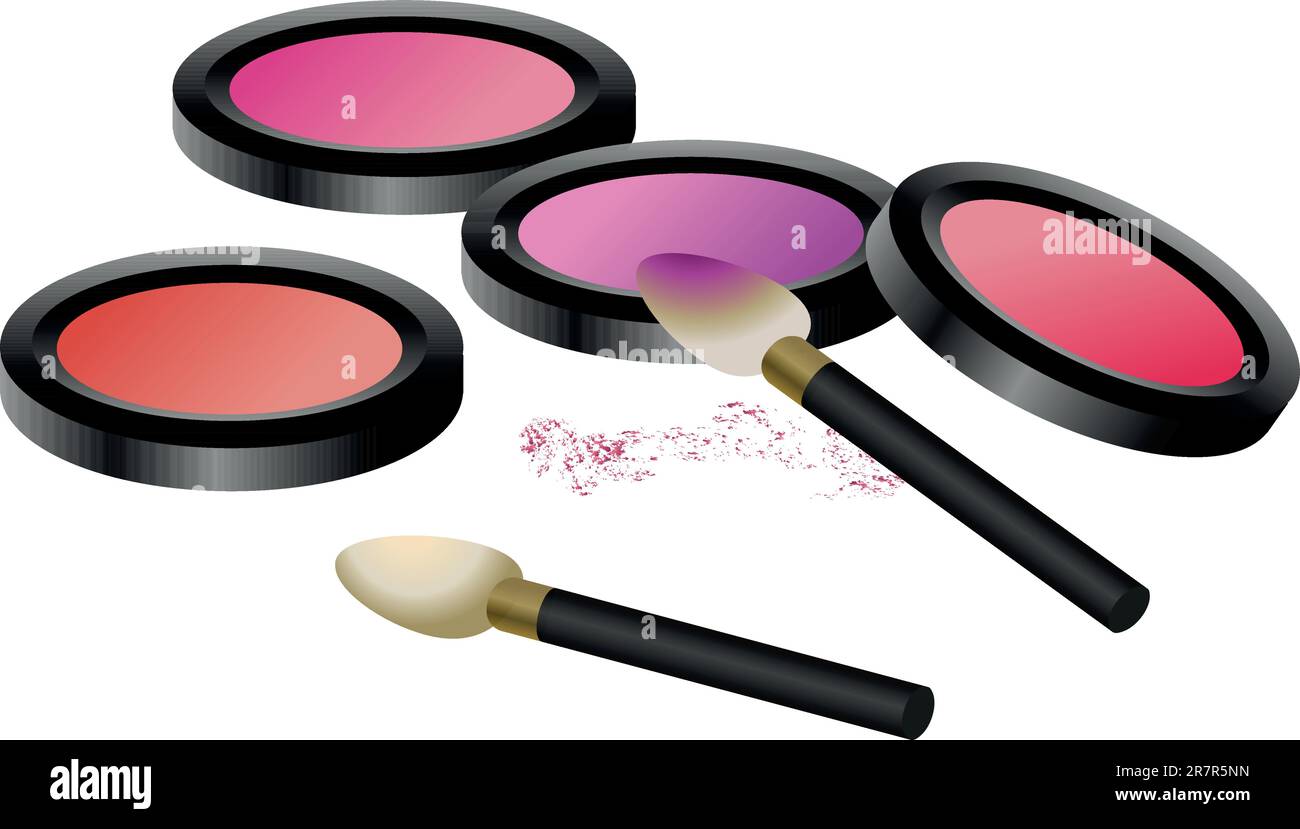 Eye Shadow Set isolated on white background Stock Vector Image & Art ...