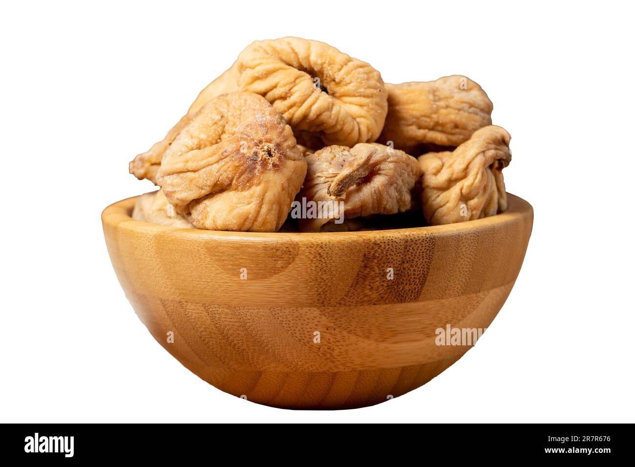 Dried figs in bowl. Organic farm products. Sun-dried figs isolated on ...