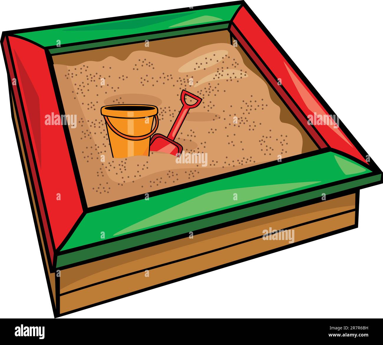 Illustration shovel toys sandbox cartoon hi-res stock photography and ...