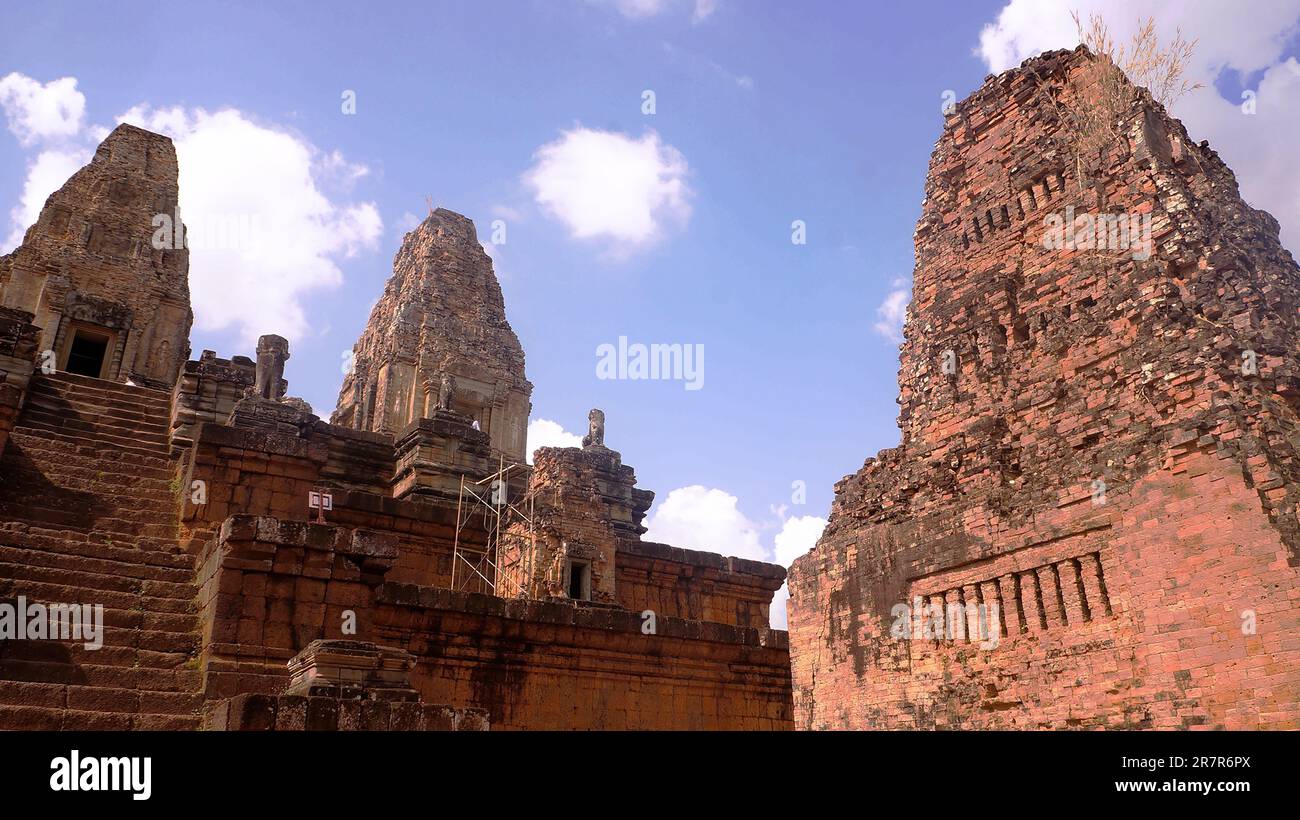 A breathtaking view of a historical stone monument in a scenic rural ...