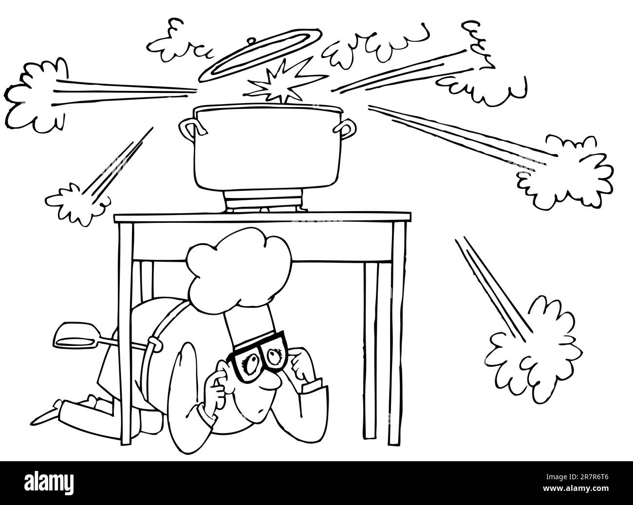 Adult under table Stock Vector Images - Alamy