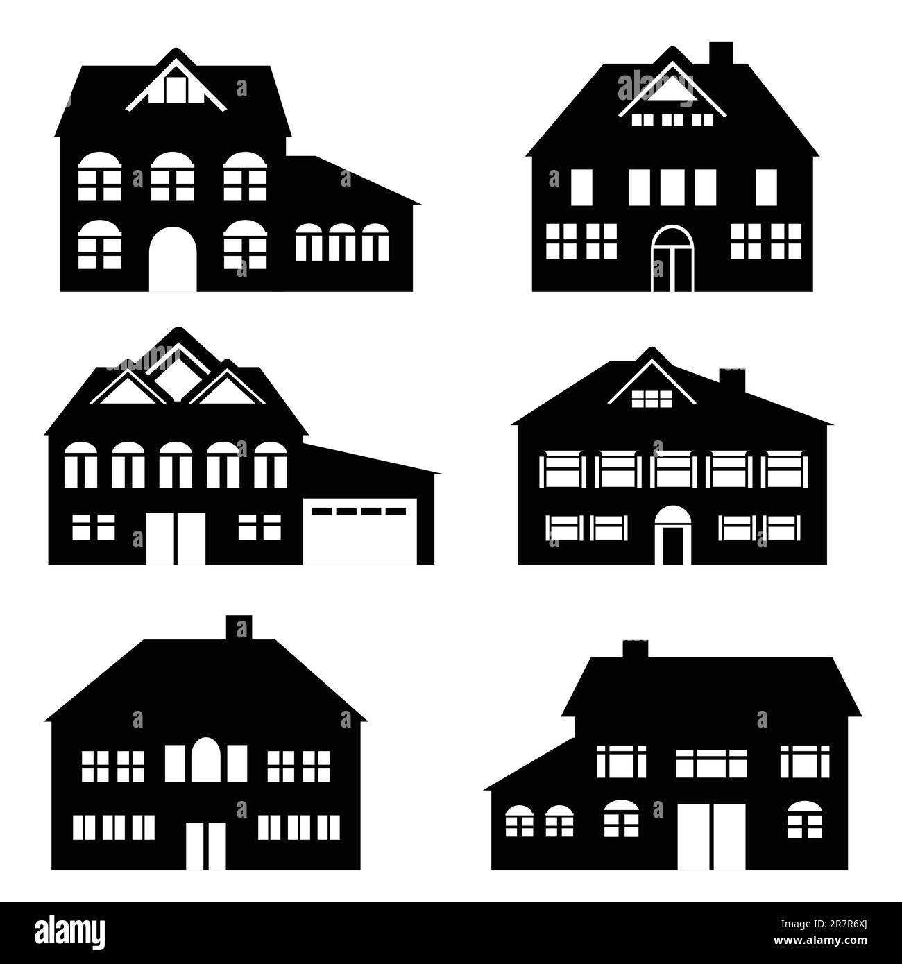 Houses icon set Cut Out Stock Images & Pictures - Alamy