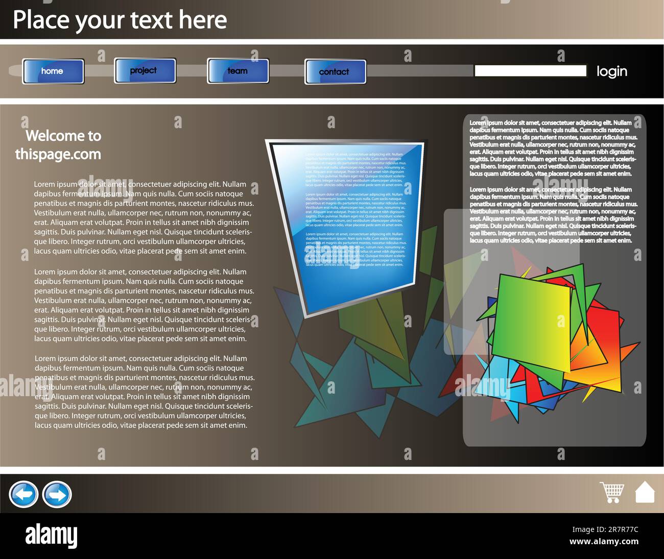 vector 3d web site design template for company with silver background ...