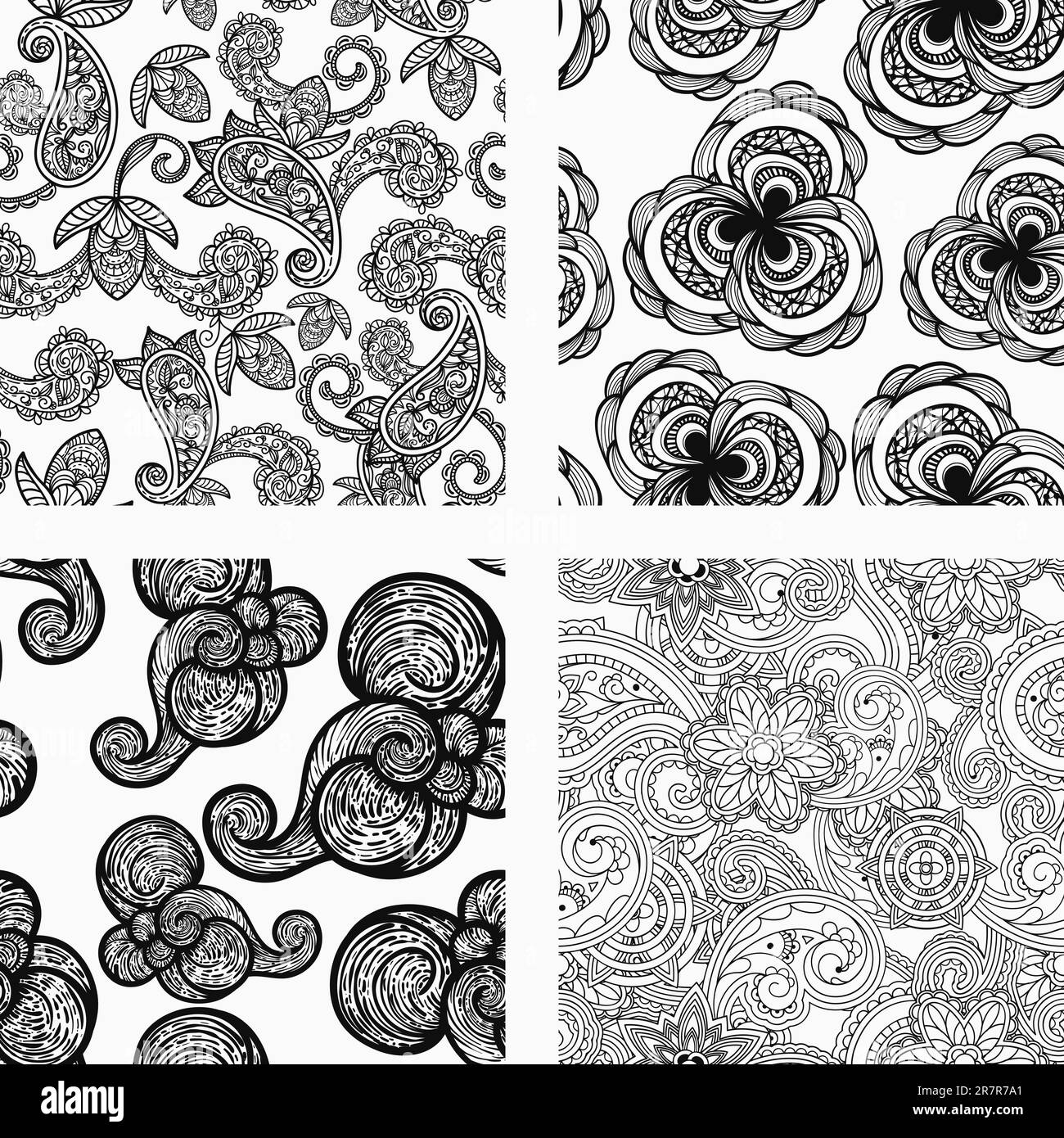 Hand drawn set asian Stock Vector Images - Alamy