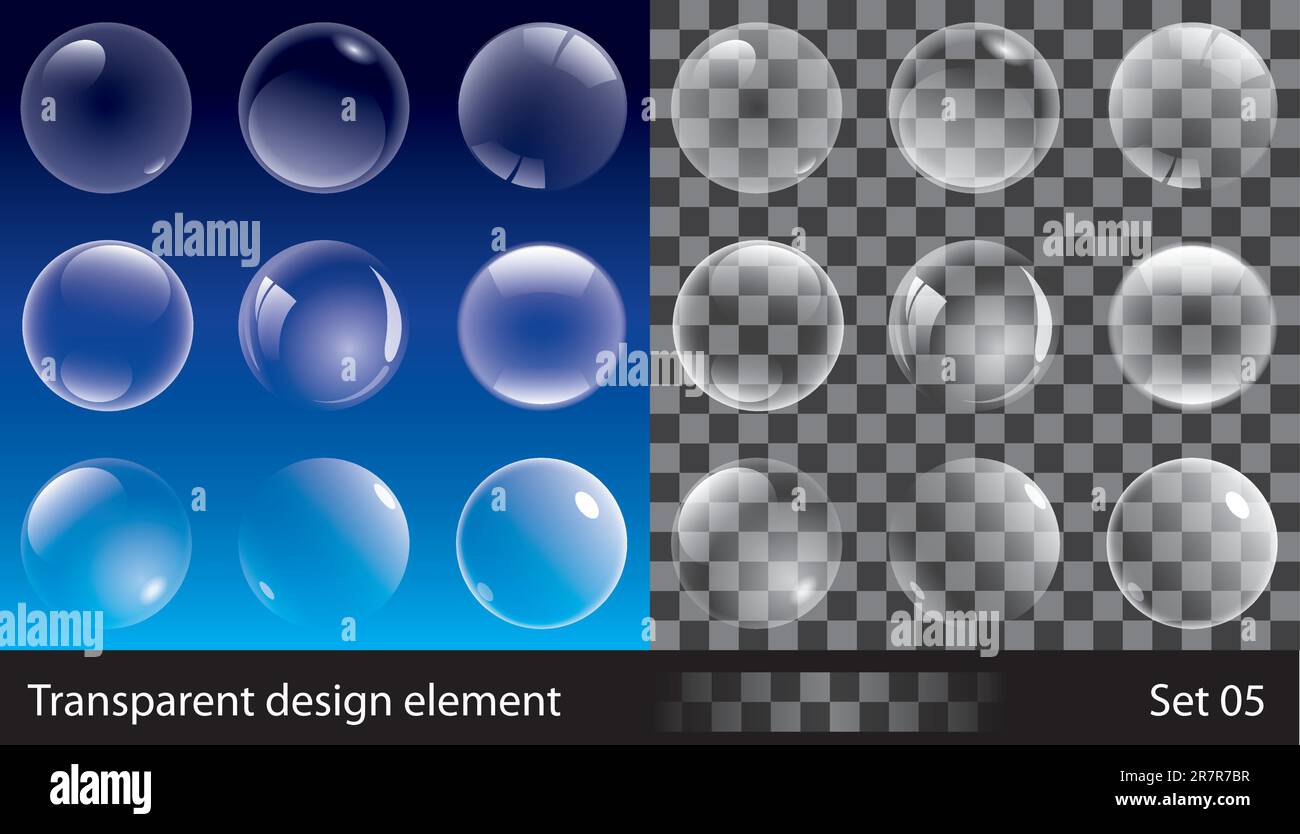 Set of transparent bubbles. Vector illustration for design Stock Vector ...