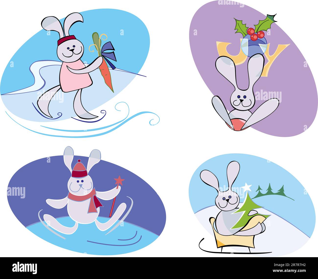 Winter rabbits Cut Out Stock Images & Pictures - Alamy