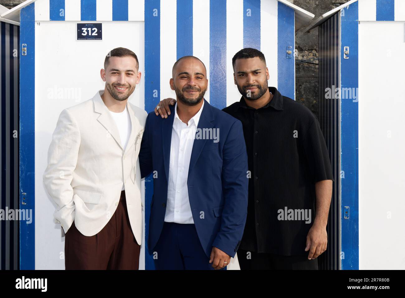 Cabourg, France. 16th June, 2023. Dali Benssalah, Homayoun Fiamor and ...