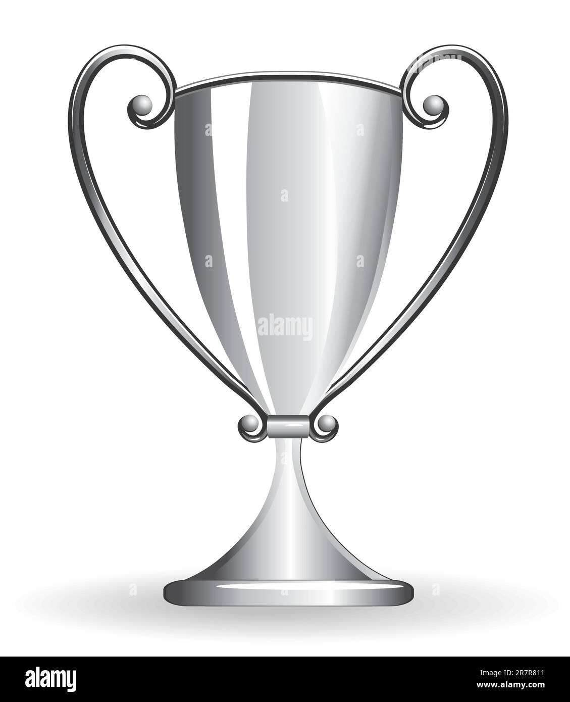 Champion cup for football, silver goblet, sport prize. Vector ...