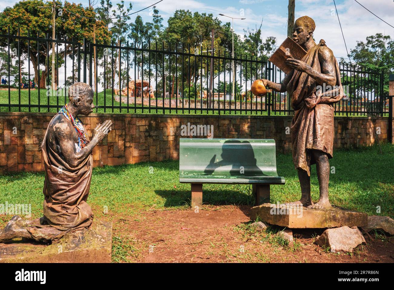 Statues of Christians martyred by Kabaka Mwanga II at Catholic Basilica ...