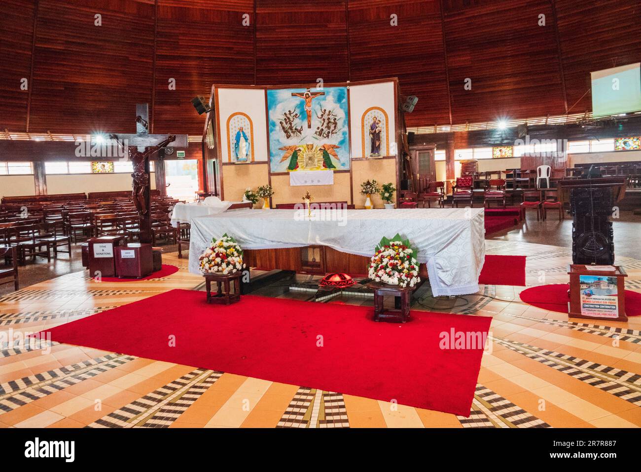 Scenic view of Catholic Basilica of the Uganda Martyrs, Namugongo ...