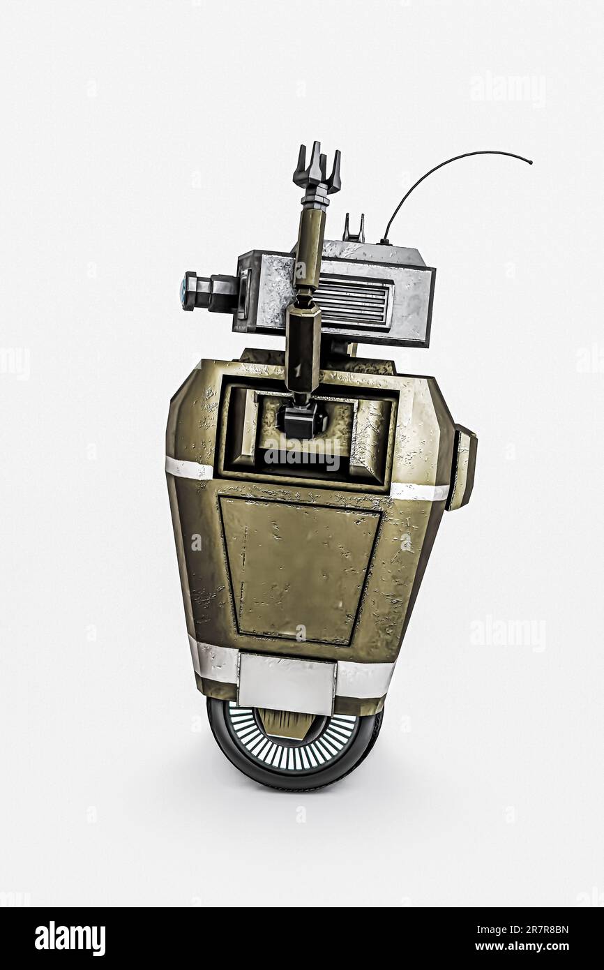 monowheel robot isolated on white background 3d illustration Stock ...