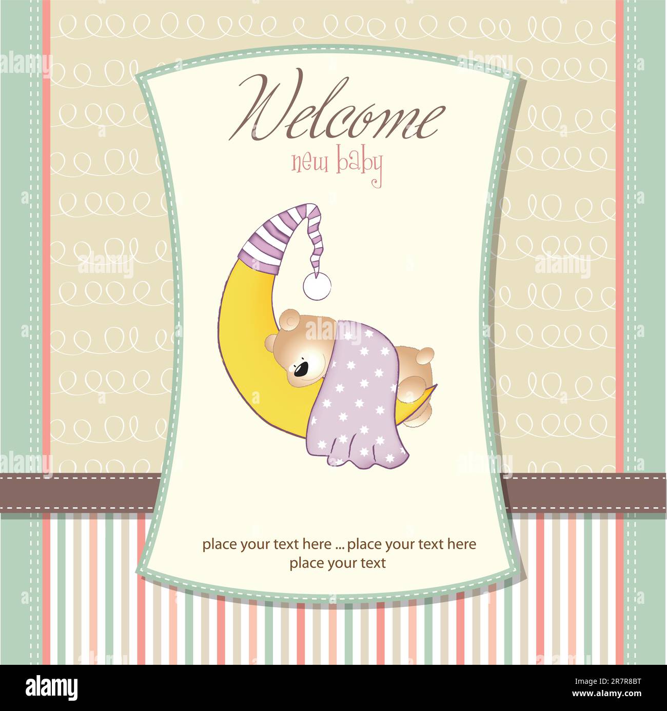 welcome baby card with elephant Stock Vector Image & Art - Alamy