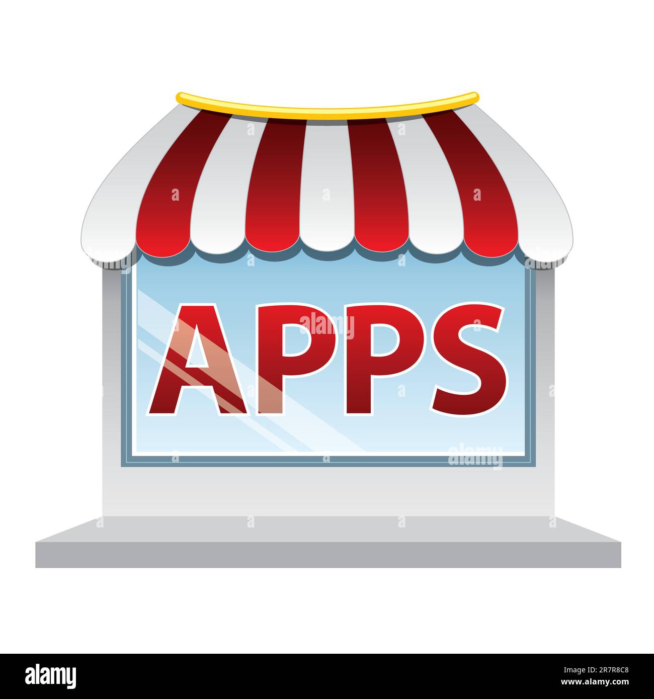 Icon of a shop window with "apps" word Stock Vector Image & Art - Alamy