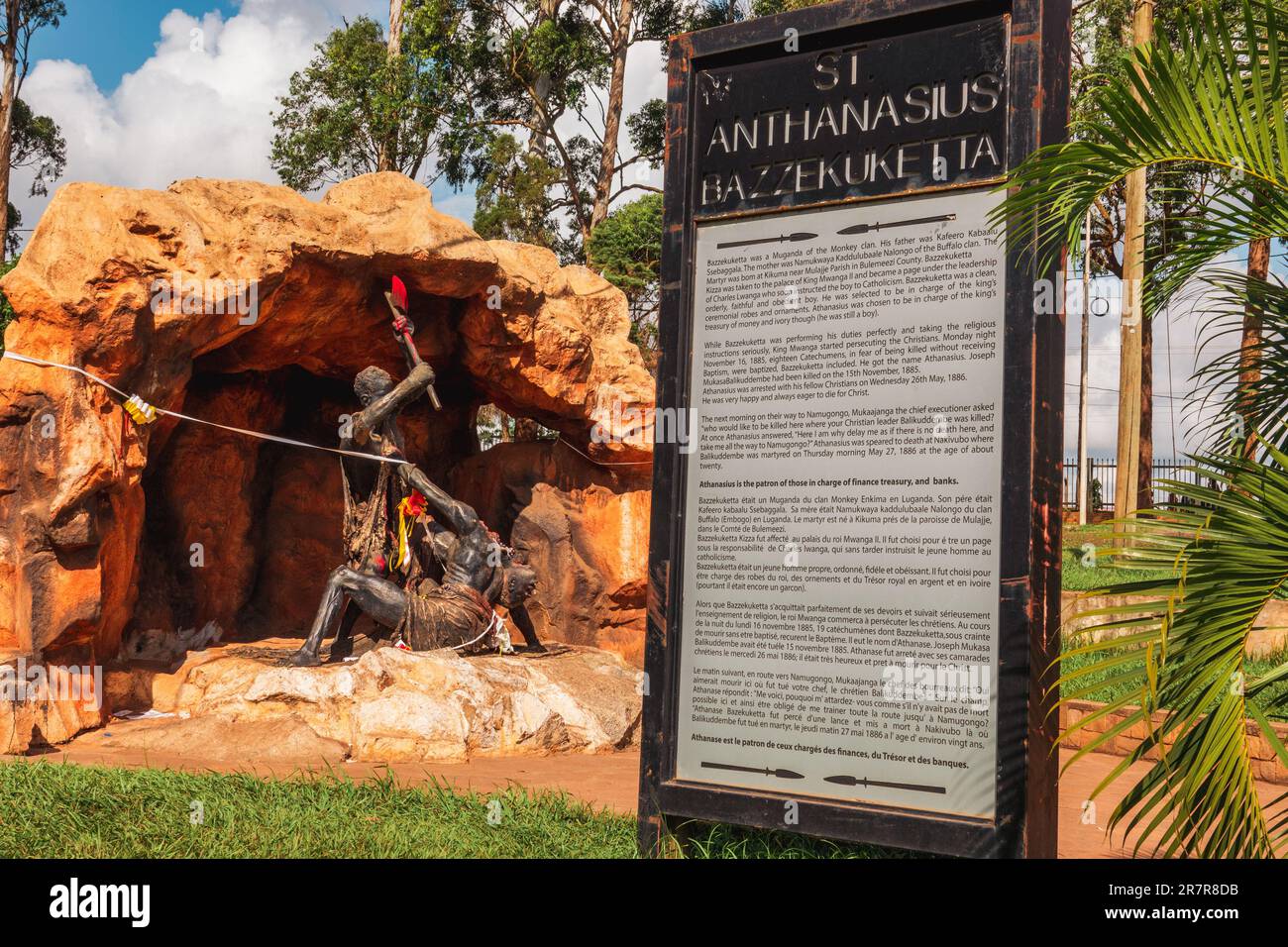 Statues of Christians martyred by Kabaka Mwanga II at Catholic Basilica ...