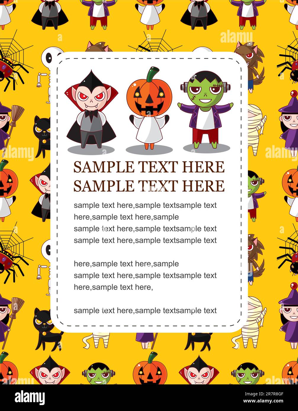 Cartoon Halloween card Stock Vector Image & Art - Alamy