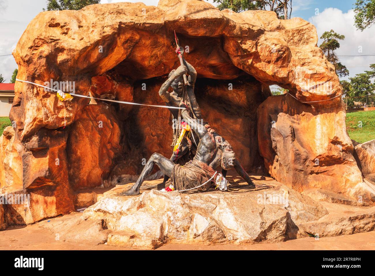 Statues of Christians martyred by Kabaka Mwanga II at Catholic Basilica ...