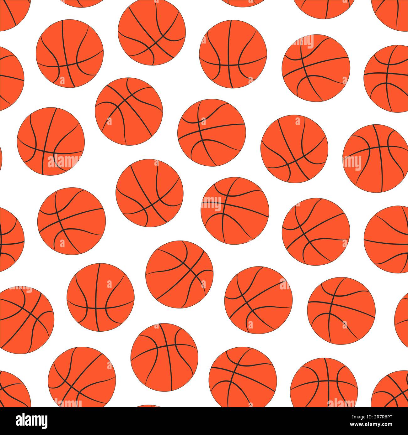 Seamless basketball pattern - falling design. Repeatable game ...