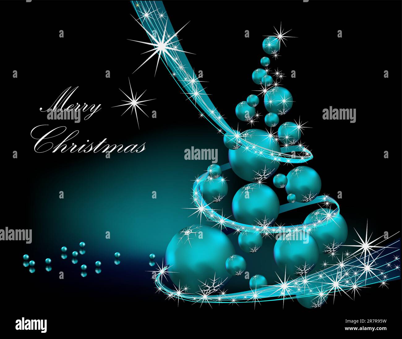 Christmas silver gift blue Stock Vector Images - Alamy
