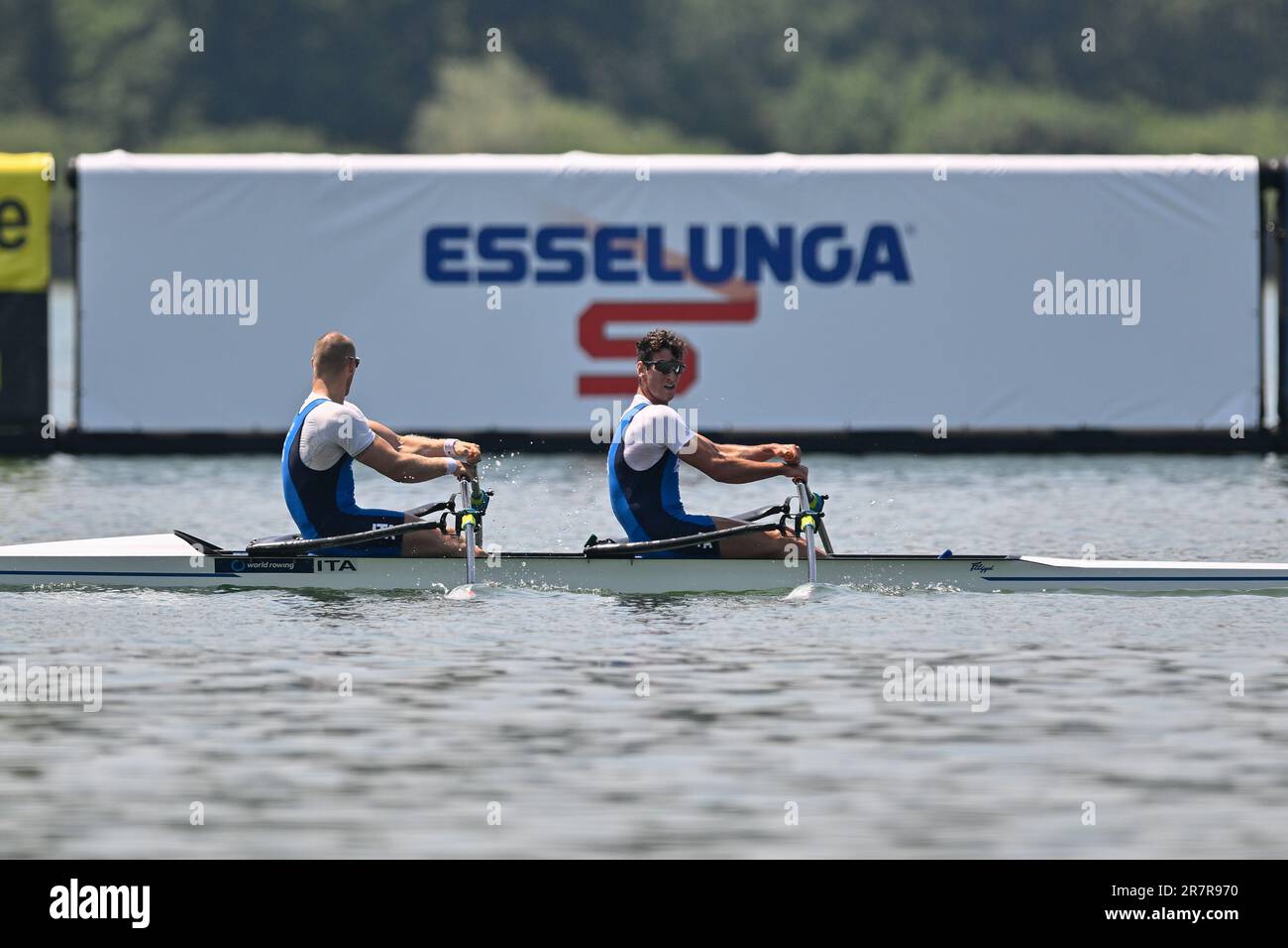 Varese, Italy. 16th June, 2023. Men's Double Sculls: Luca Rambaldi ...