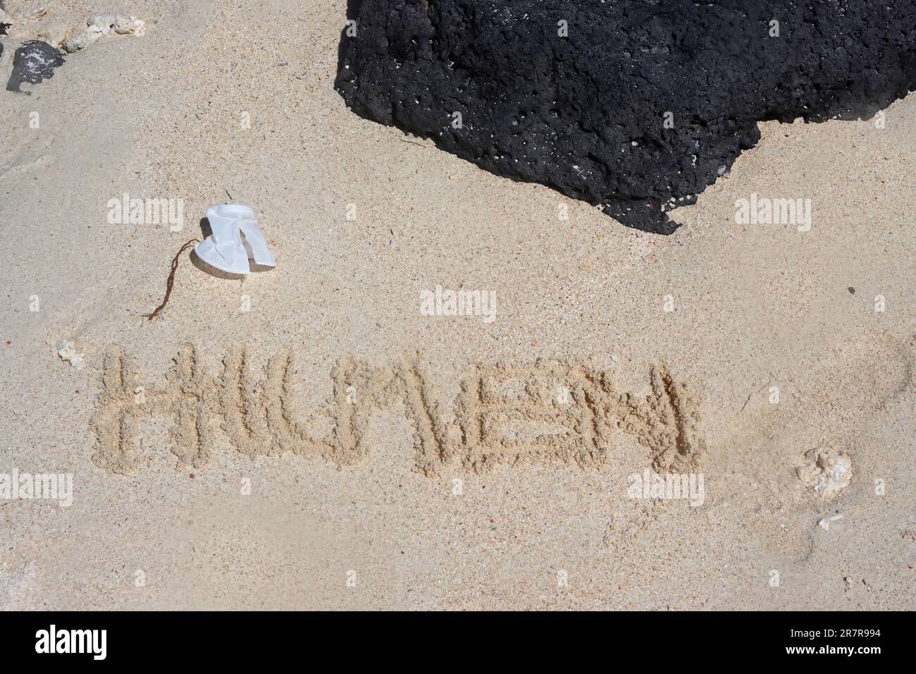 Plastic waste, beach, Mauritius Stock Photo - Alamy