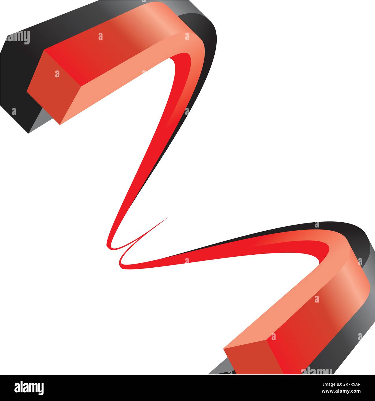 Red and black abstract lines on a white background.Vector Stock Vector Image & Art - Alamy