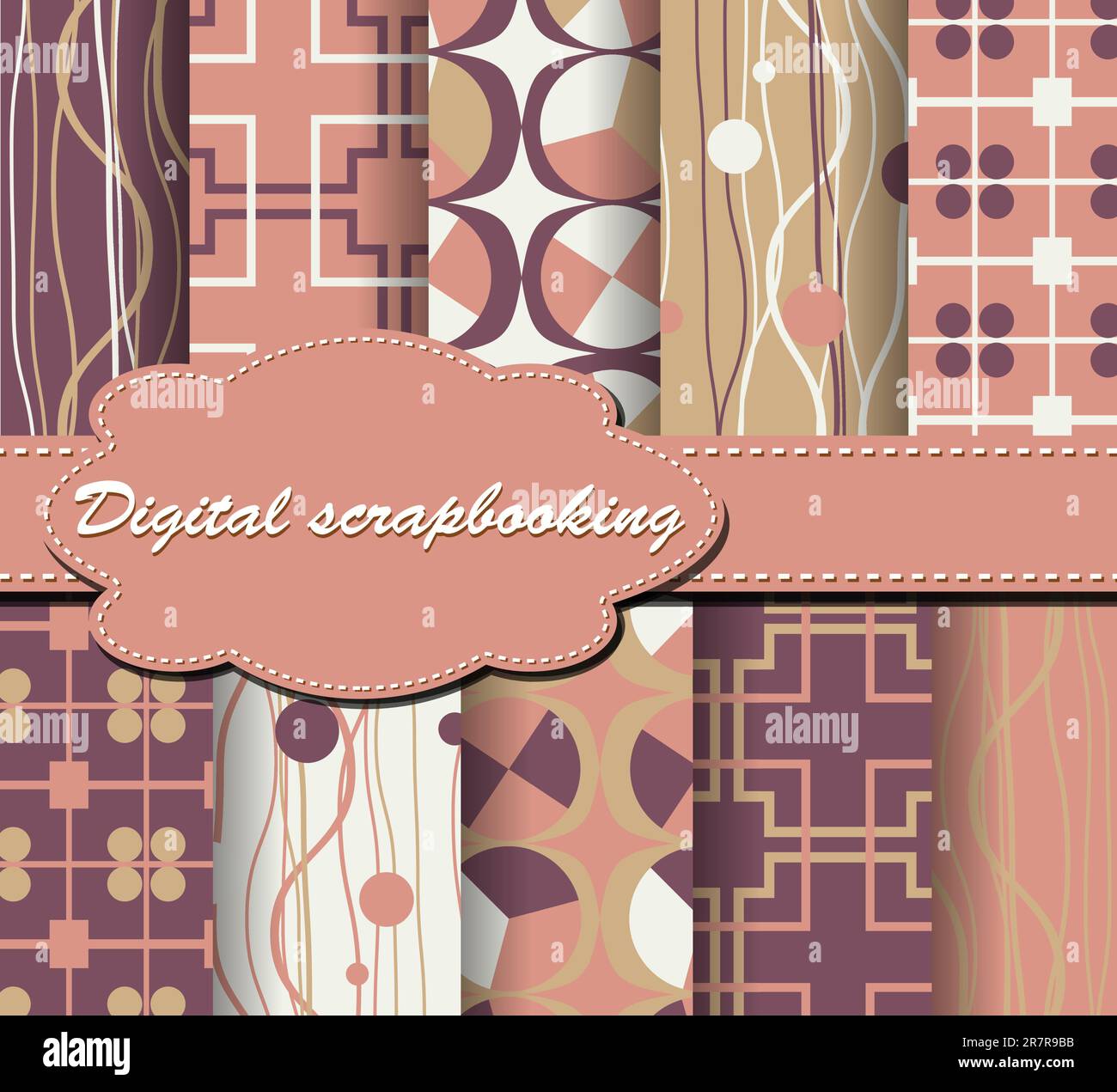 Paper scrapbooking Stock Vector Images - Alamy