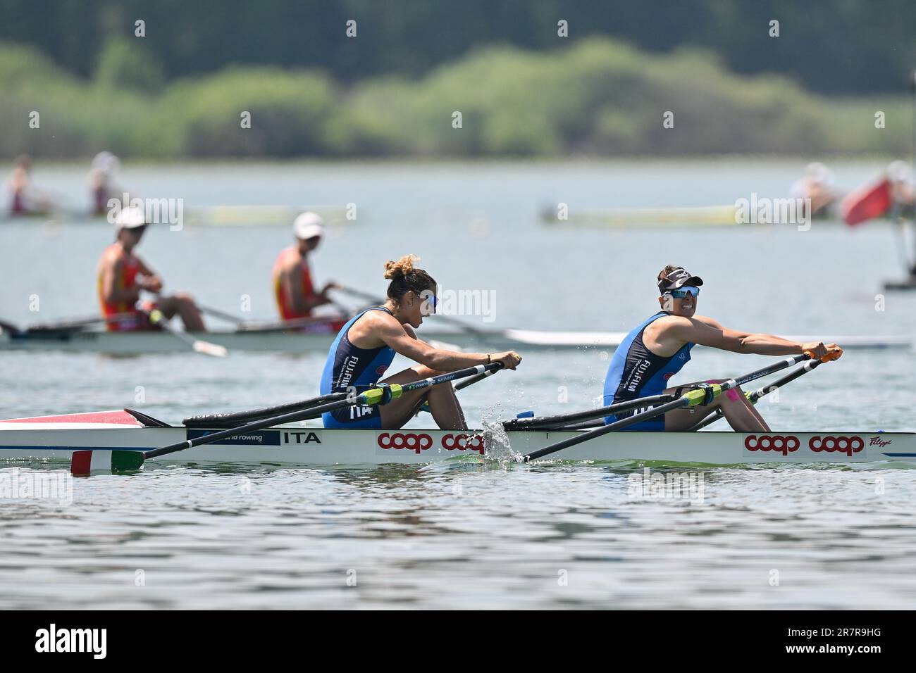 Varese, Italy. 16th June, 2023. Women's Double Sculls: Clara Guerra ...