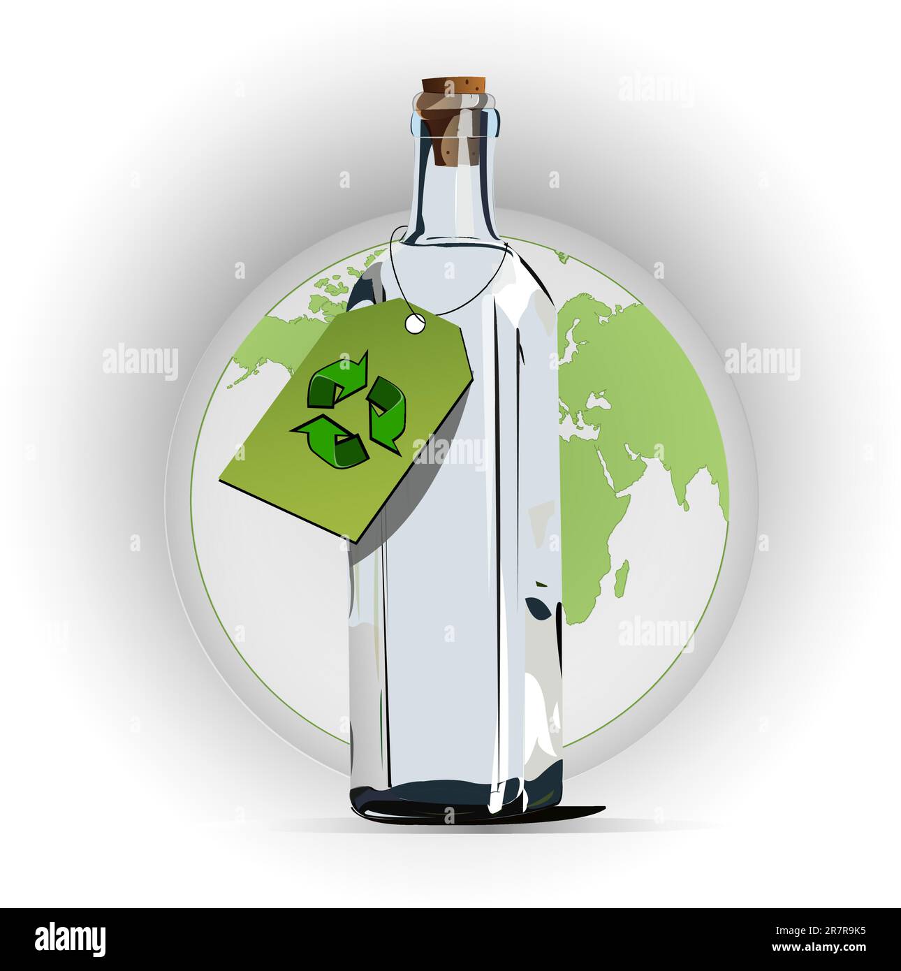 glass with recycle symbol Stock Vector Image & Art - Alamy