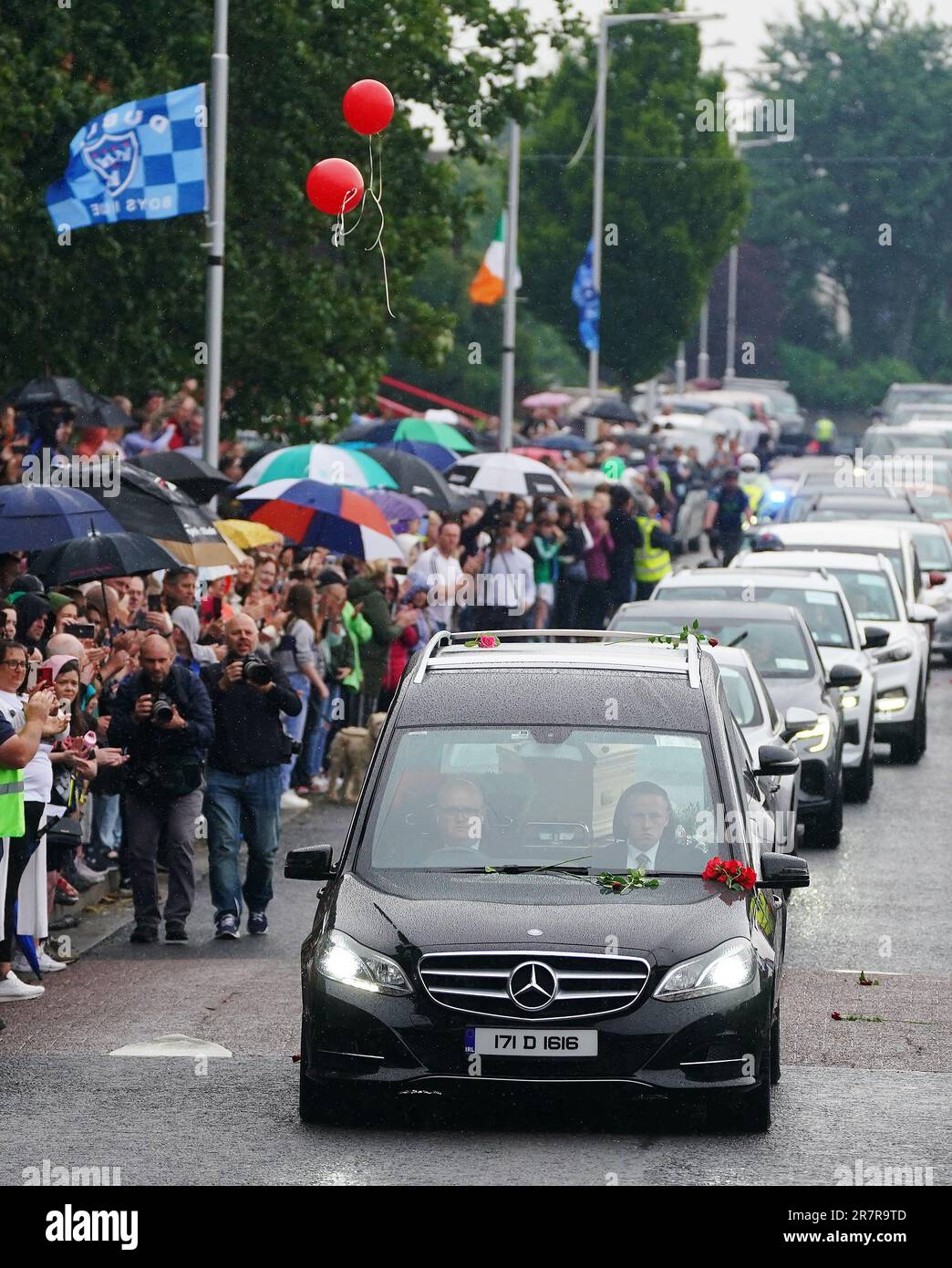 The funeral cortege of Aslan frontman Christy Dignam drives along ...