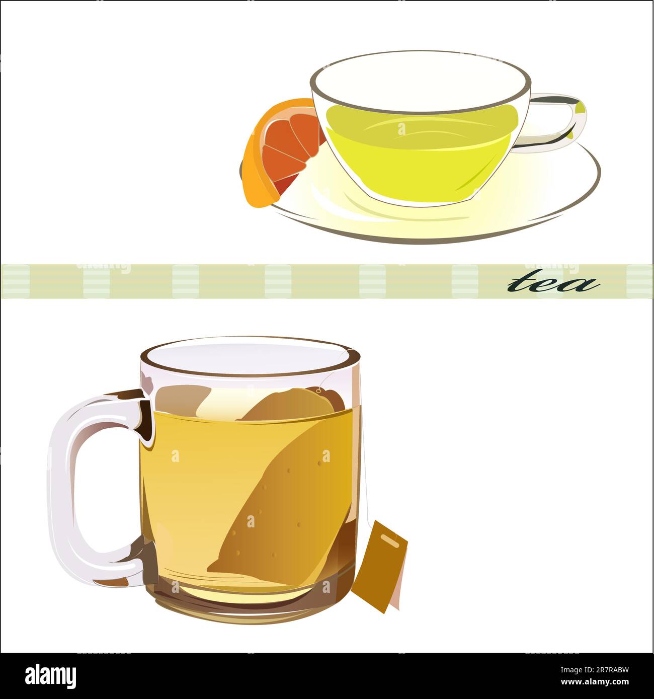 tea collection vector eps Stock Vector Image & Art - Alamy