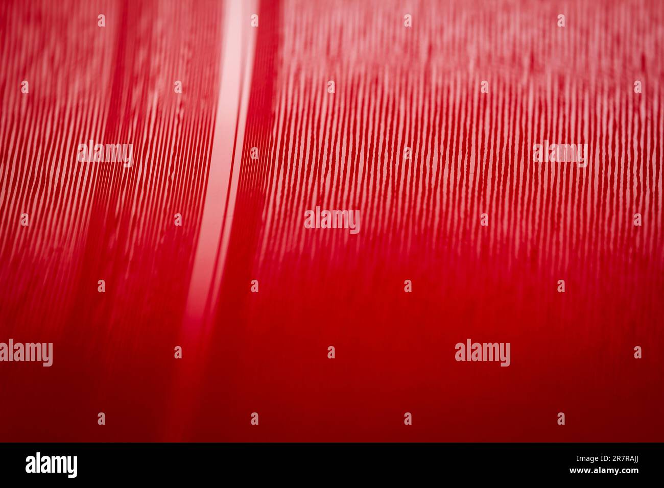 Macro shot of red color vinyl record. Surface of an old vinyl record ...