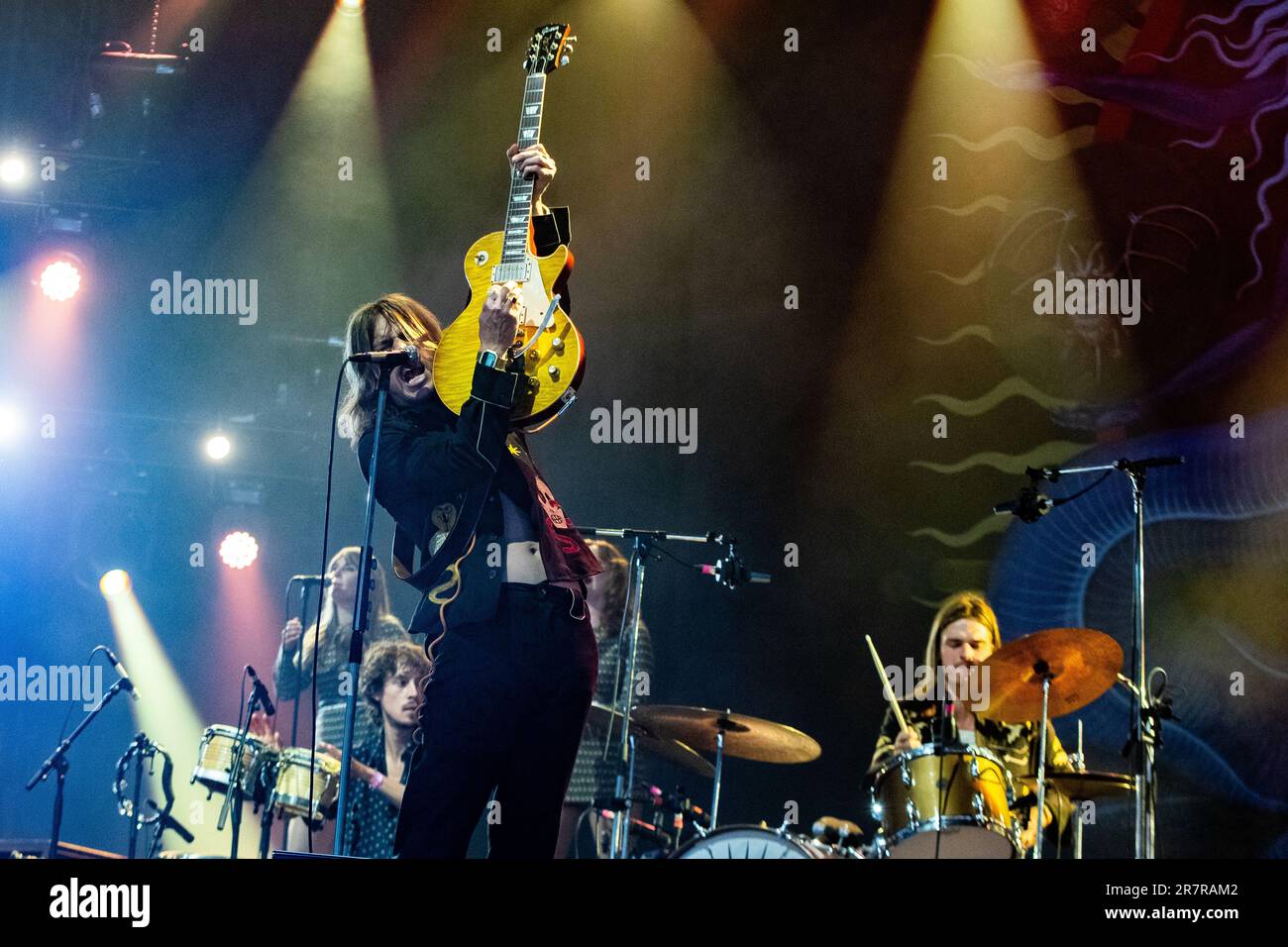 LANDGRAAF - The Dutch rock band DeWolff with singer and guitarist Pablo ...