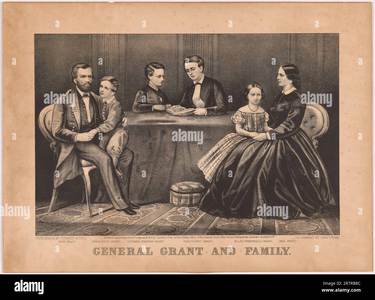 General Grant and Family 1867 Stock Photo - Alamy