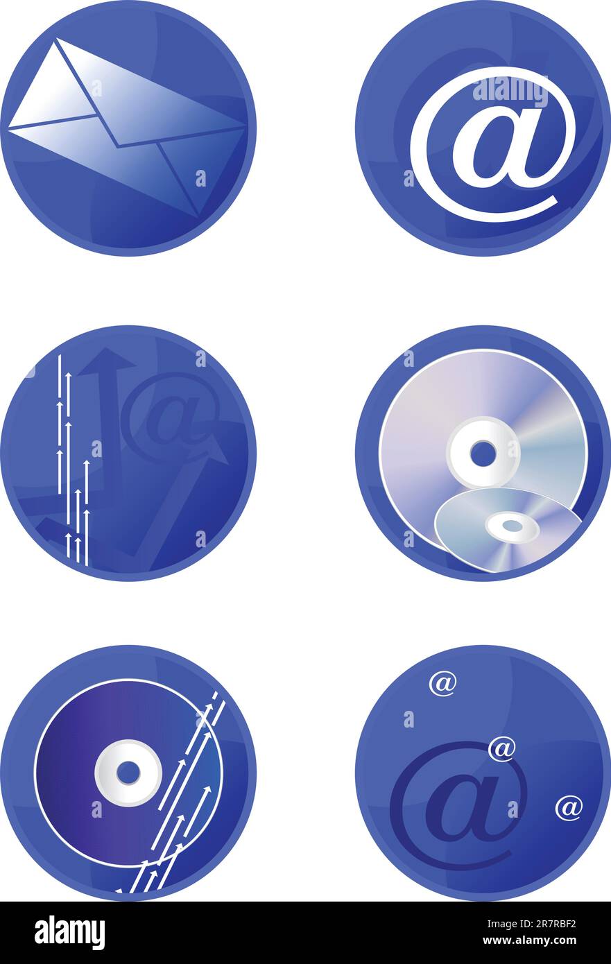 Vector multimedia icons isolated on white background Stock Vector Image ...