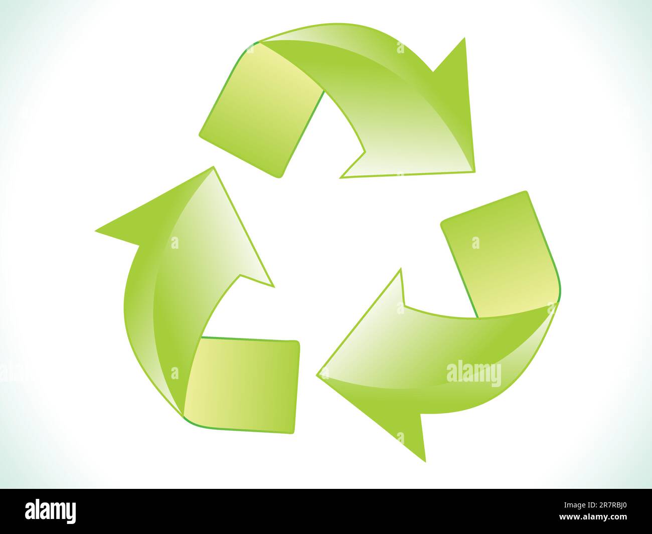 abstract green shiny eco recycle icon vector illustration Stock Vector ...
