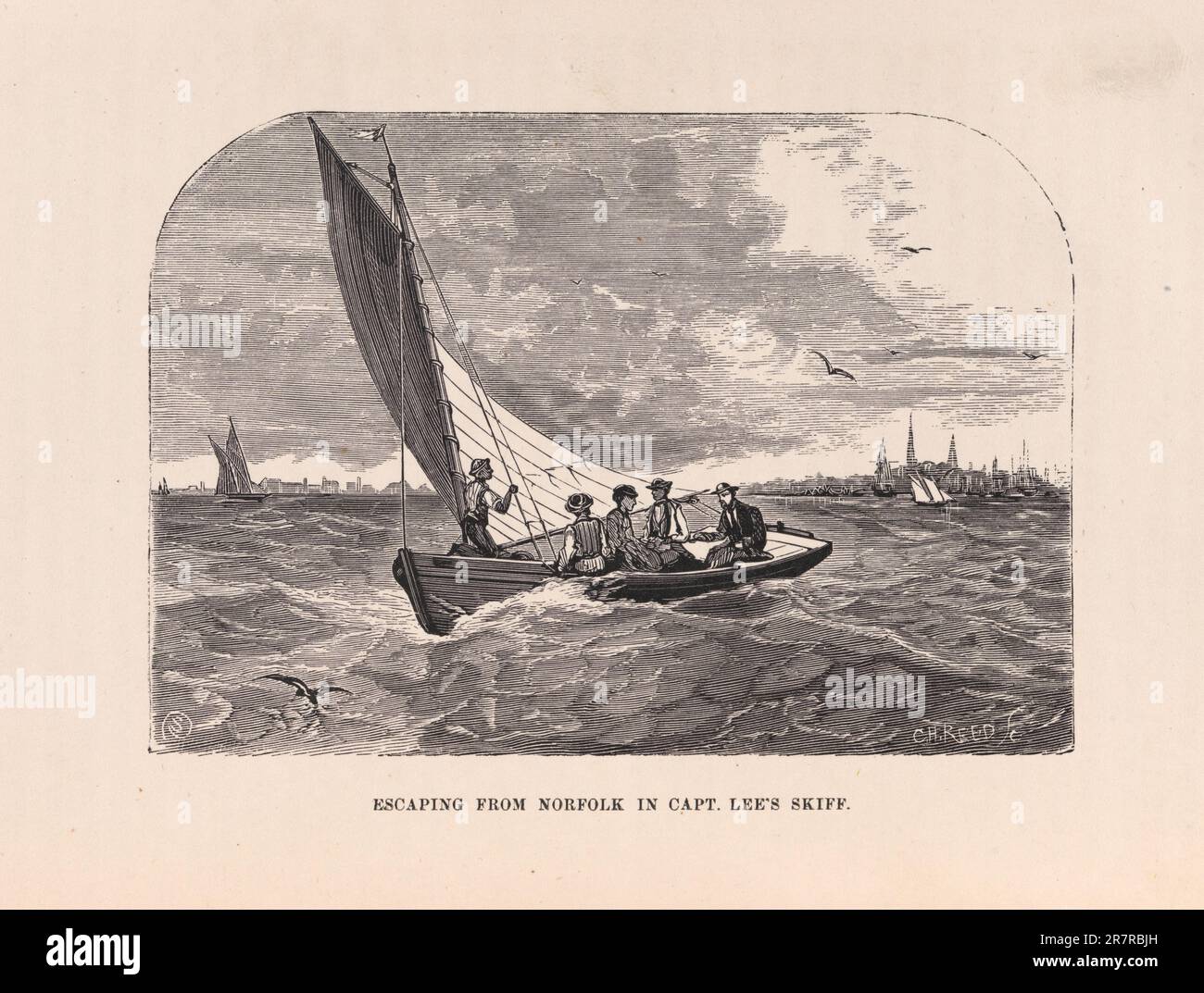 Escaping from Norfolk in Capt. Lee’s Skiff 1872 Stock Photo - Alamy